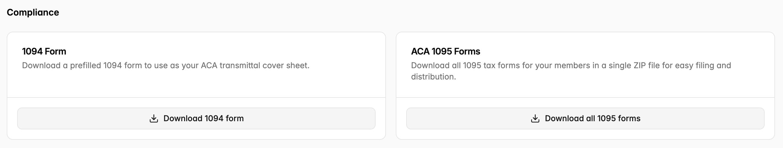 Forms 1094 & 1095